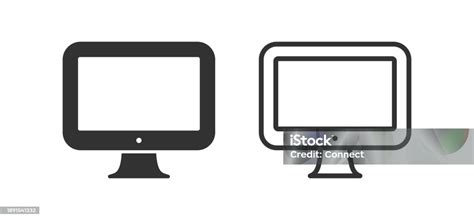 컴퓨터 모니터 아이콘입니다 장치 화면 기호입니다 기술 디스플레이 Pc 모니터 벡터 일러스트 레이 션입니다 아이콘에 대한 스톡 벡터 아트 및 기타 이미지 Istock