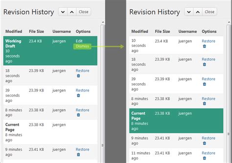Ui Restore For Current Page Or Dismiss For Working Draft · Issue 560