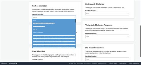 Vuejs Lambda Functions Do Not Trigger After Cognito Events Stack