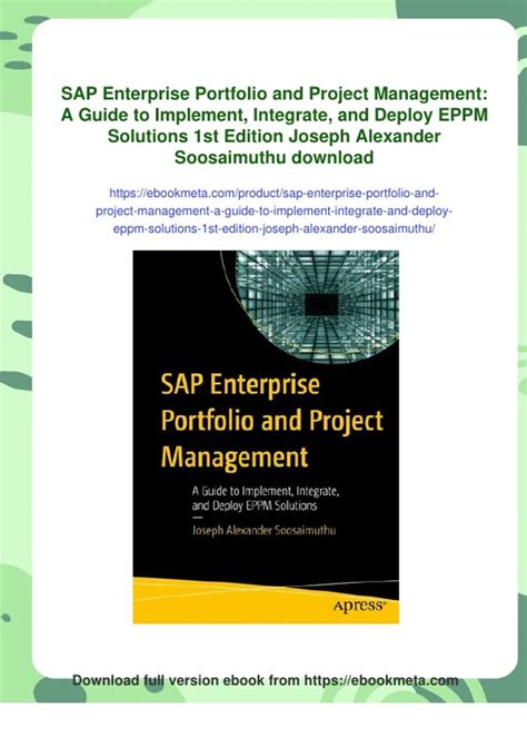 Summary Sap Enterprise Portfolio And Project Management A Guide To Implement Integrate And