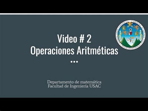 Video Operaciones Aritméticas en Python YouTube