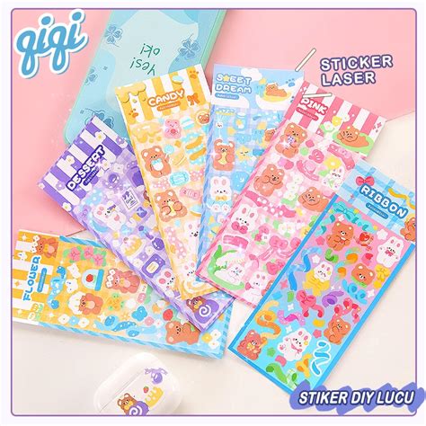 Jual Stiker Diy Stiker Lucu Laser Cocok Untuk Gelas Air Laser Stiker Lucu Liontin Gantungan