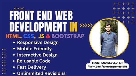 Be Your Front End Web Developer In Html Css And Javascript By Gmurtazamustafa Fiverr