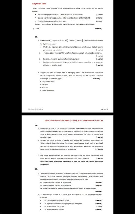 Assignment Tasks 1 Task 1 Submit A Work Proposal