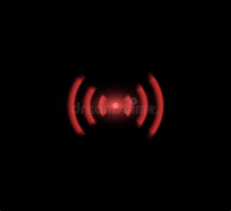 Wireless Signal Design In Red Light Vector Illustration Stock Vector Illustration Of Radar