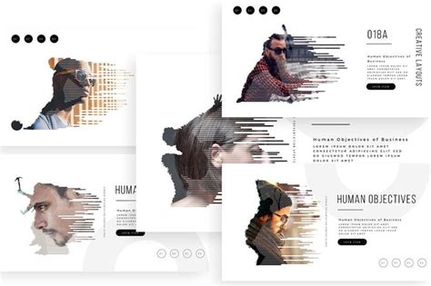 Human Powerpoint Template Updates Mock Device Showcase Trendy Art Design Graphic Art
