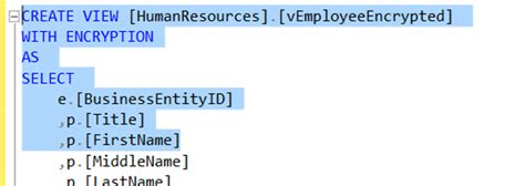 how to encrypt sql server stored procedures views and functions