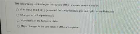 Solved The Large Transgressionregression Cycles Of The