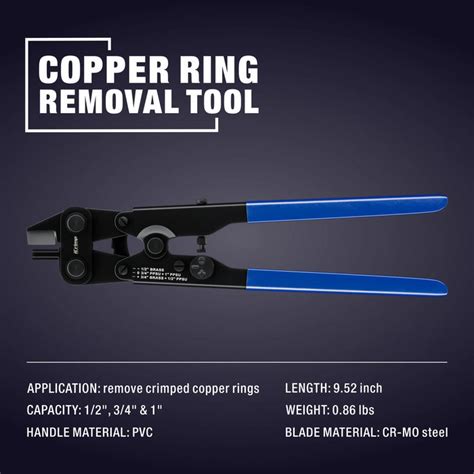 Pex Crimp Ring Removal Tool For 1 2 3 4 1 Inch Copper Rings — Icrimp Tools