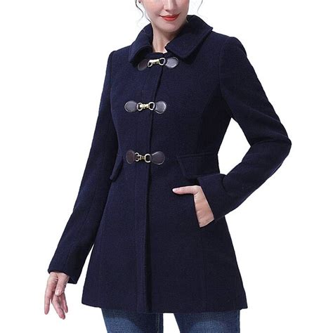 Blue Womens Amy Toggle Wool Coat Jackets Masters