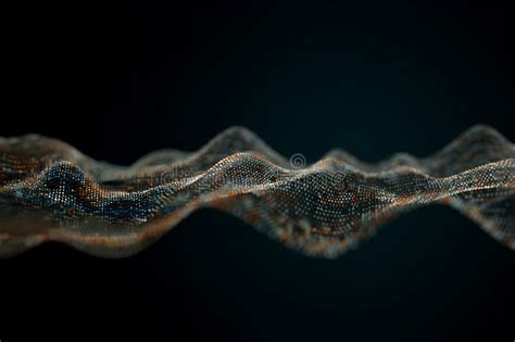 Abstract Wave Artificial Intelligence Futuristic Point Wave Abstract Background With A Dynamic