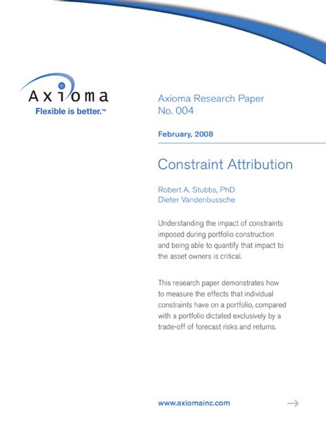 Axioma 004 Constraint Attribution Pdf Mathematical Optimization
