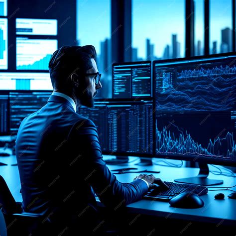 Premium Ai Image Computer Data Analyst