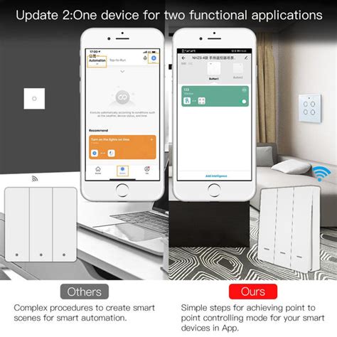 Zigbee Scene Switch Battery Poweredsmart Wireless Electrical Switch Moes