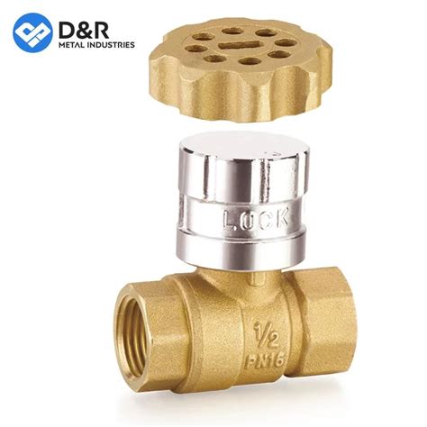 Dandr 2 Way Brass Lockable Ball Valves 12 Inch Female Male Thread