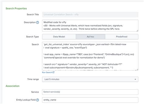 Configuring The Universal Correlation Search To Create Notable Events