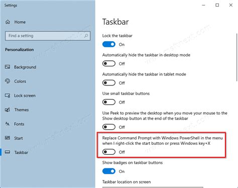 Replace Powershell With Command Prompt In Start Button Context Menu