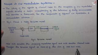 Noise In Cw Modulation Systems Communication Systems PPTX Computer Networking Computing