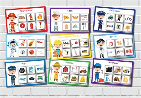Community Helpers Preschool Sorting Mats Professions Etsy