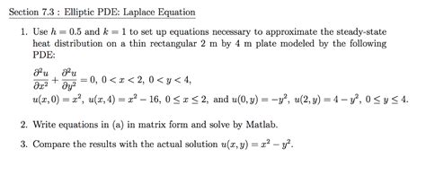 Solved Section 73 Elliptic Pde Laplace Equation 1 Use H