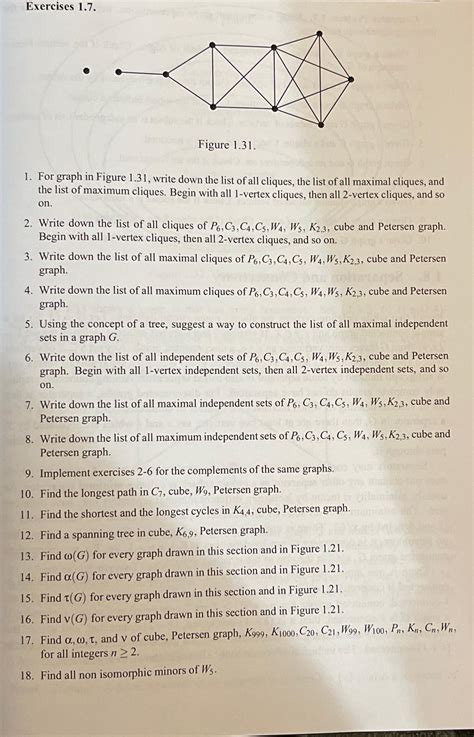 solved exercises 1 7 for graph in figure 1 31 ﻿write down
