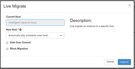 How To Live Migrate An Instance Using Horizon Openmetal Docs
