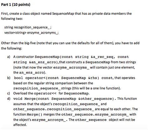 Part Points First Create A Class Object Named Chegg Com