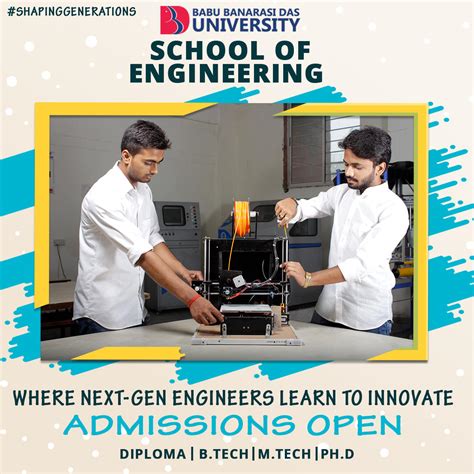 Bbd University On Linkedin Admissionsopen2019 Engineers Shapinggenerations Gateway Learning