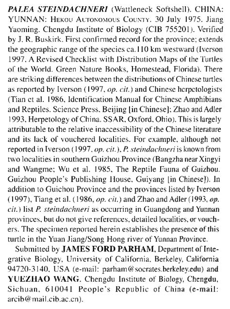 Pdf Palea Steindachneri Distribution Record For China