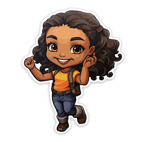 Cute Black Girl Premium Ai Generated Vector
