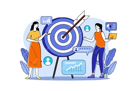 Premium Vector Target Audience Illustration Concept A Flat