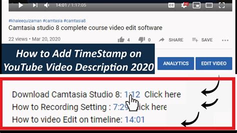 How To Set TimeStamp Link In Your YouTube Video Description For Youtubers YouTube