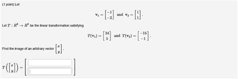 solved point let and let t r r be the linear transformation