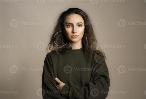 Smiling Woman With Beautiful Body After Diet Isolated On White