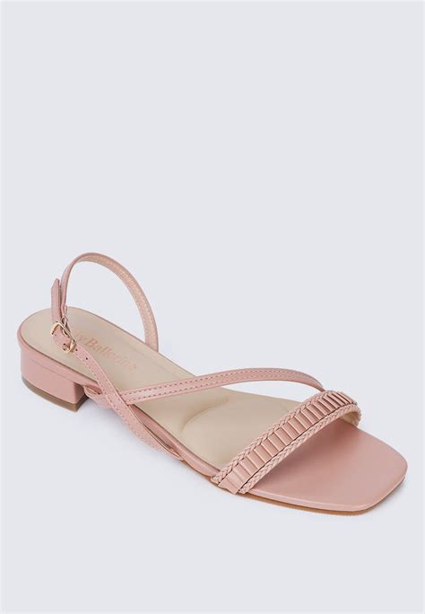 Shereen Comfy Sandals In Nude Shoes Myballerine
