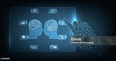 Ai 또는 인공 지능과의 인간 채팅 Brand Name Online Messaging Platform에 대한 스톡 벡터 아트 및 기타 이미지 Brand Name