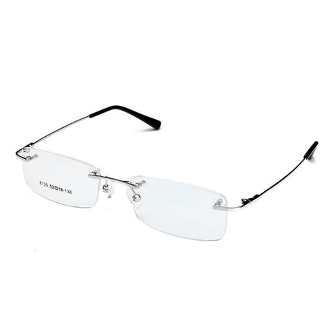 Men Rimless Glasses Memory Optical Eyeglasses Titanium Spectacles Frame