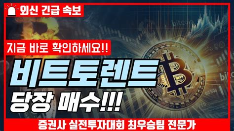 비트토렌트 당장 매수 Youtube