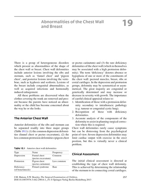 19 Abnormalities Of The Chest Wall Pdf Scoliosis Breast