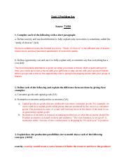 Problem Set AP ECON Duc Dang Docx Unit 1 Problem Set Score 73 80 1 Complete Each Of The