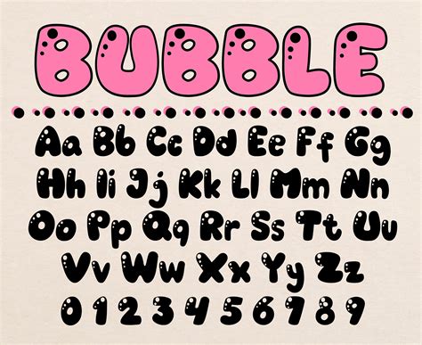 Bubble Font Groovy Font Bubble Script Font Bubble Letters Svg Worksheets Library