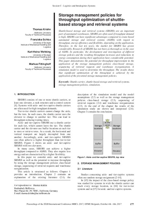 Pdf Storage Management Policies For Throughput Optimization Of