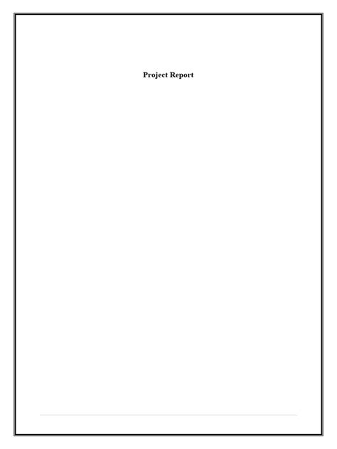 project report pdf