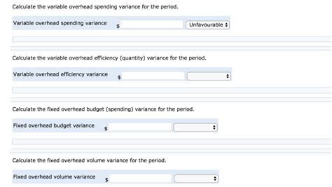 Solved Calculate The Variable Overhead Spending Variance For