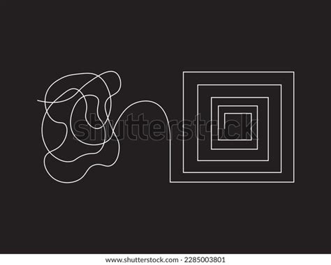 Order Chaos Diagram Isolated On Black Stock Vector Royalty Free