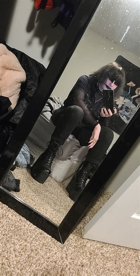 My Terrible Attempt At Non Binary Trad Goth Look Idk Rgothfashion