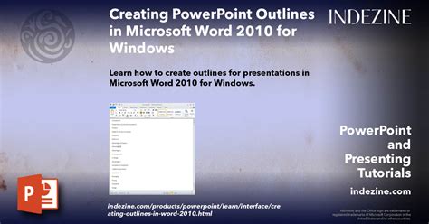 Creating Powerpoint Outlines In Microsoft Word 2010 For Windows