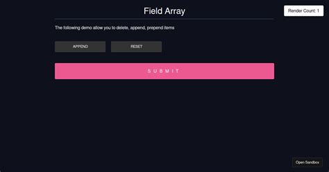 React Hook Form Usefieldarray Forked Codesandbox React Hook Form Usefieldarray Forked Codesandbox