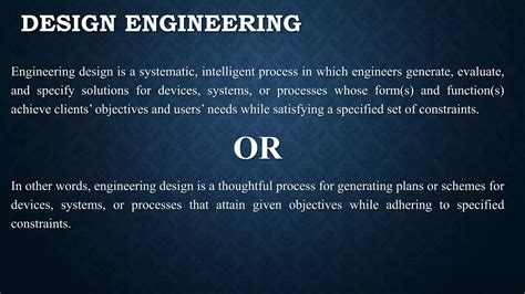 Aspects Of Engineering Designobjective Constraints Functions And Means