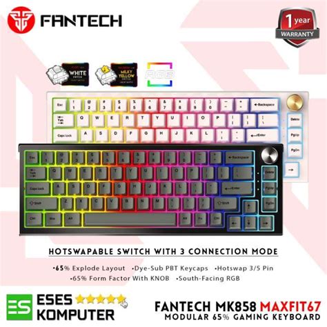 Jual Keyboard Fantech MK858 MAXFIT67 Wireless RGB Hotswap Keyboard Gaming Di Seller ESES